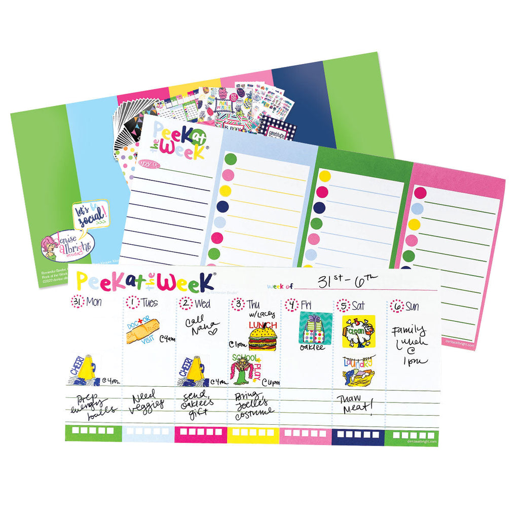 MINI Peek at the Week® Planner Pad | All Bright & Cheery – Treasure Lilly